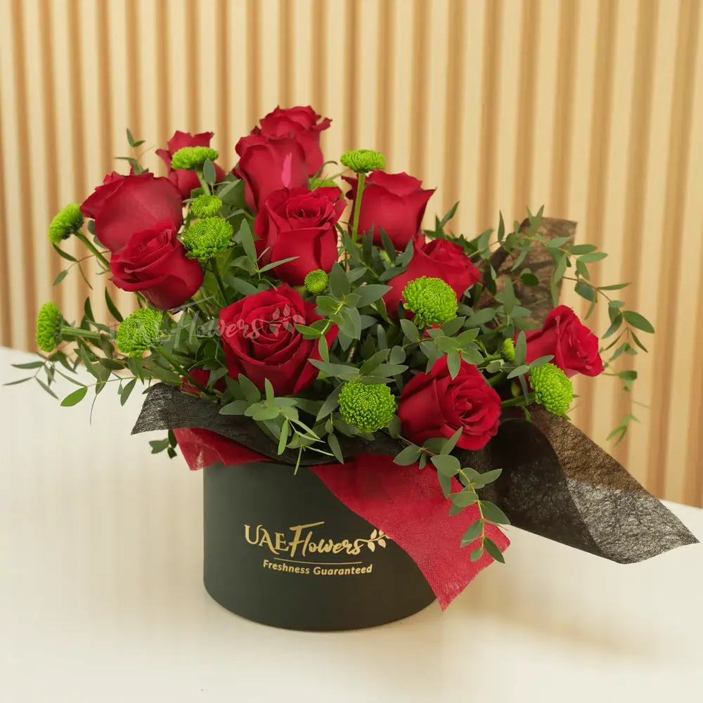 Red Rose Box By UAE Flowers